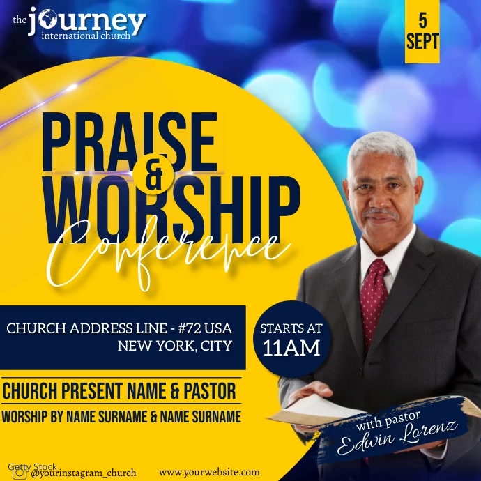 CHURCH CONFERENCE FAMILY AND FRIENDS TEMPLATE | PosterMyWall