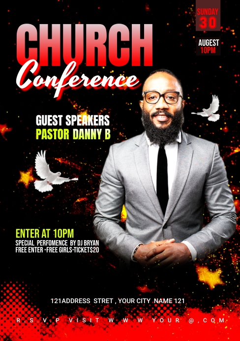 Copy of church conference flyer a5 | PosterMyWall