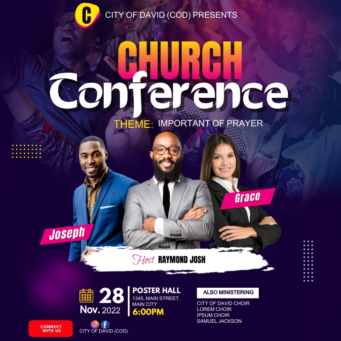 CHURCH CONFERENCE FLYER Template | PosterMyWall