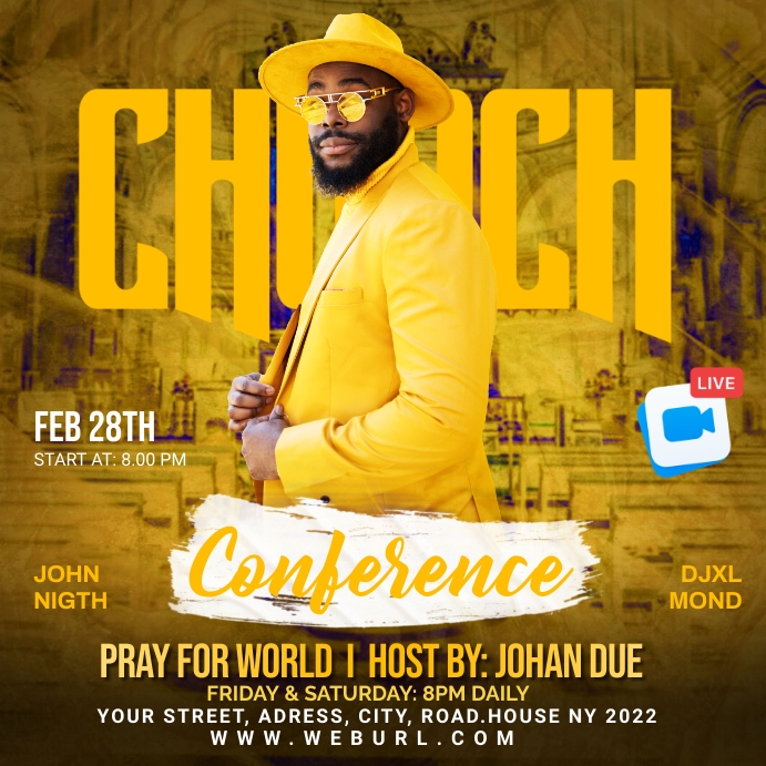 Church Conference flyer Template | PosterMyWall