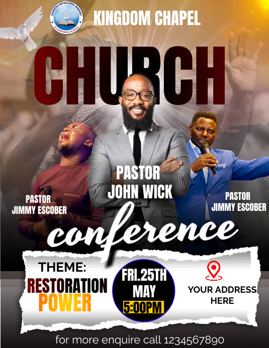 church conference flyer Template | PosterMyWall