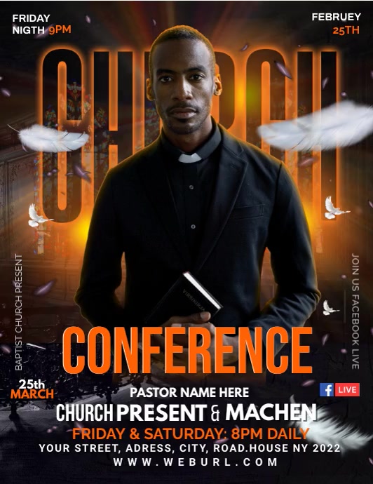Church Conference flyer Template | PosterMyWall