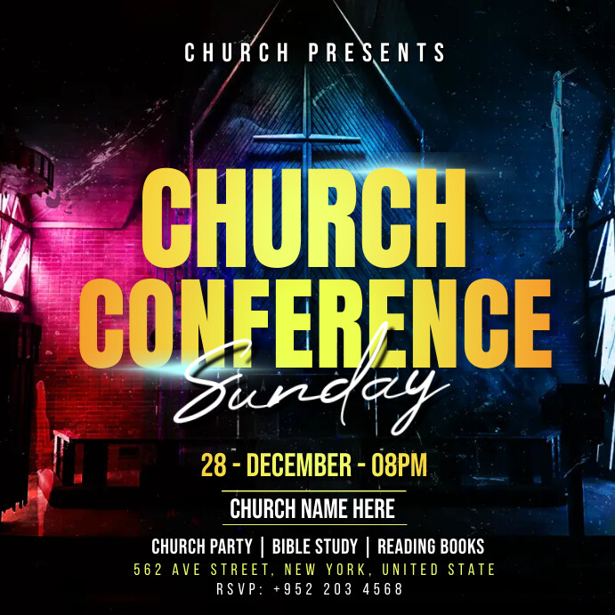 church conference flyer Templat | PosterMyWall
