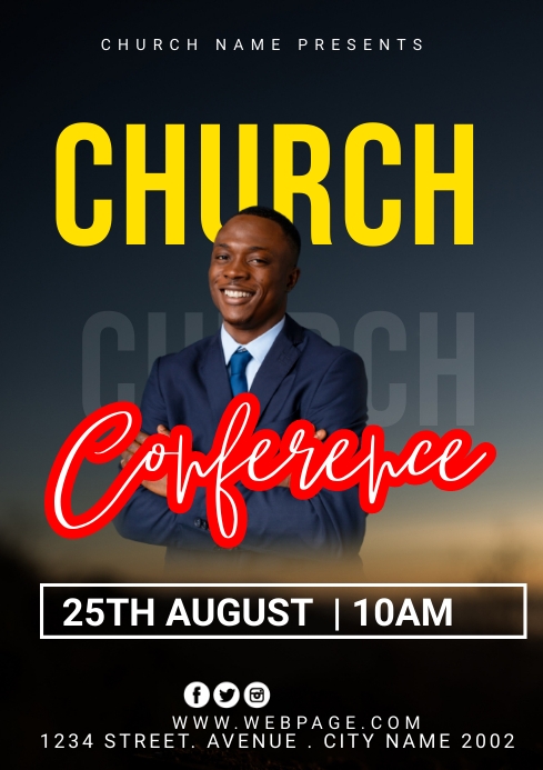 church conference flyer Template | PosterMyWall