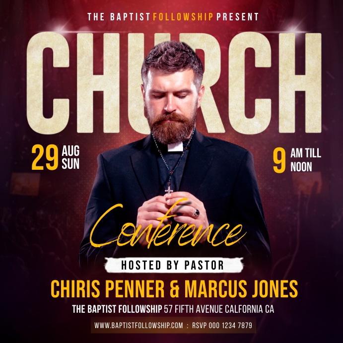 Church Conference flyer Template | PosterMyWall
