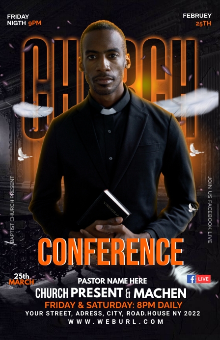 Church Conference flyer Template | PosterMyWall