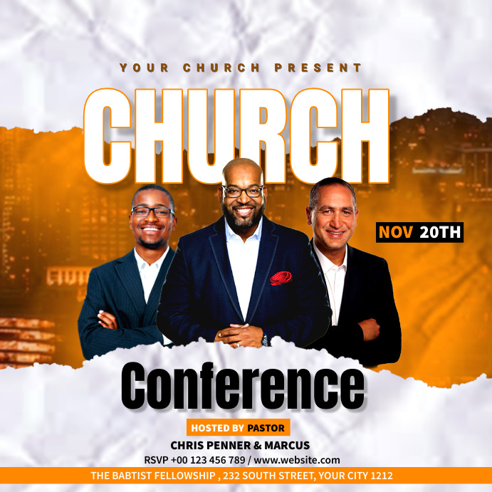 church conference flyer Template | PosterMyWall