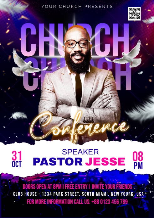 Church Conference flyer Template | PosterMyWall