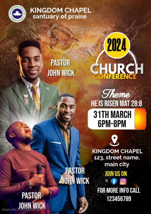 Church conference flyer Template | PosterMyWall