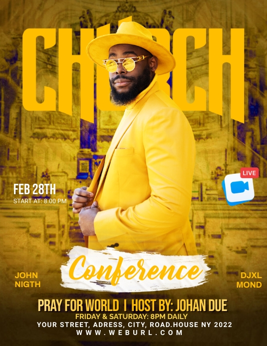 Church Conference flyer Template | PosterMyWall