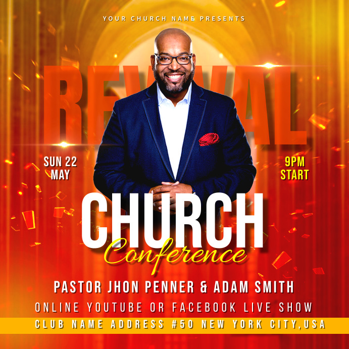 Church conference flyer design Template | PosterMyWall