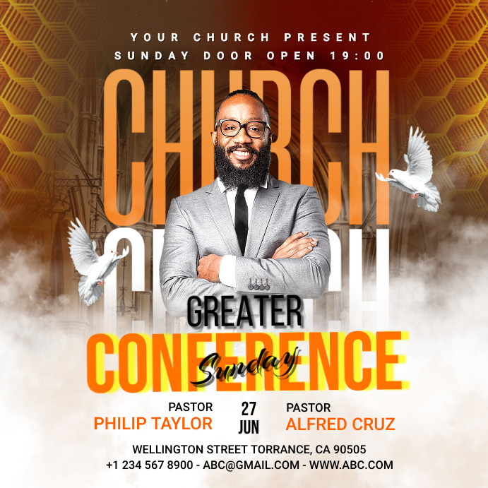 church conference flyer Template | PosterMyWall