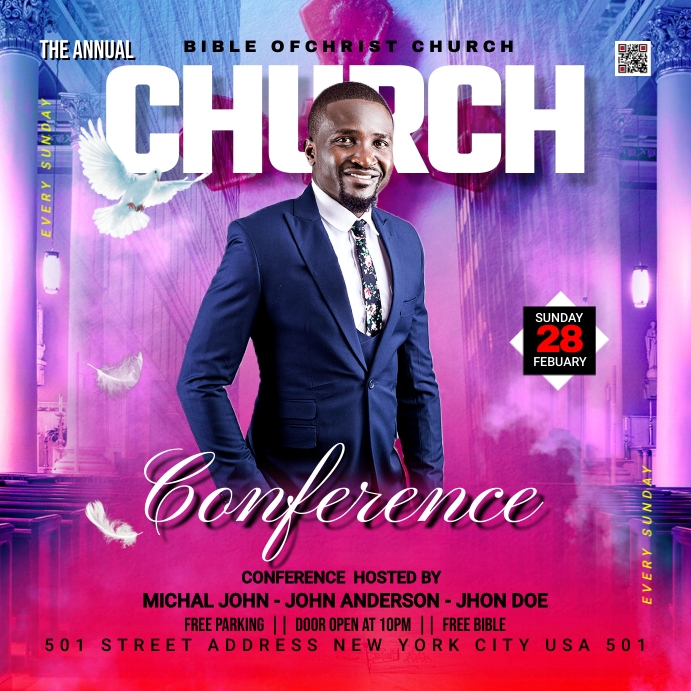 church conference flyer Template | PosterMyWall