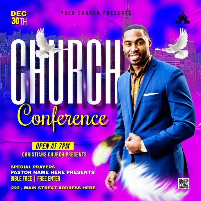 church conference flyer Template | PosterMyWall