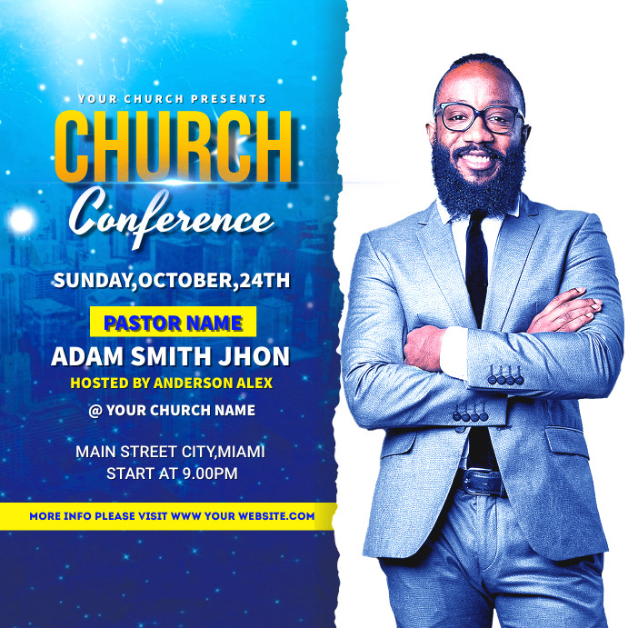 Church conference flyer design Template | PosterMyWall