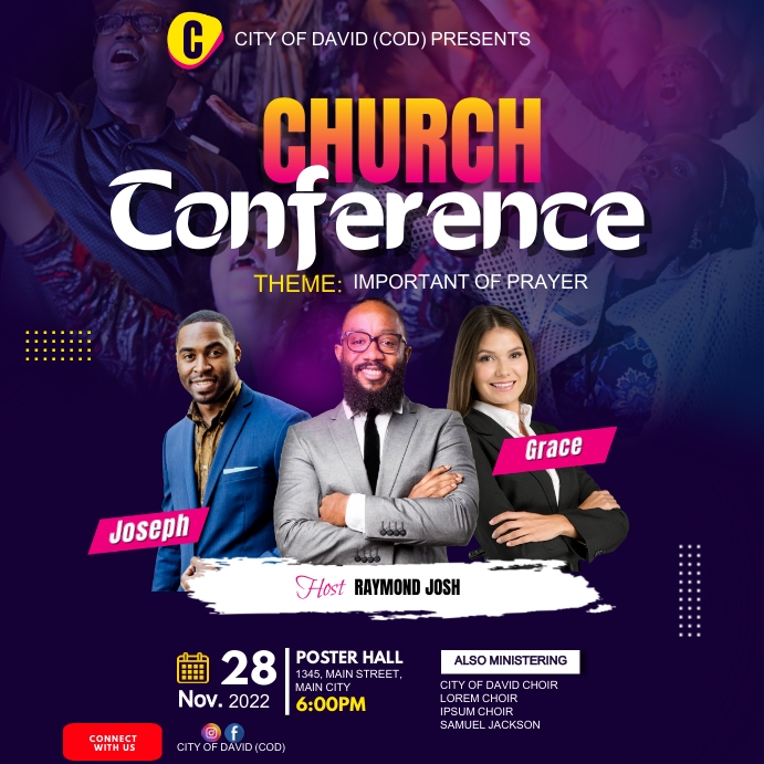 CHURCH CONFERENCE FLYER Template | PosterMyWall
