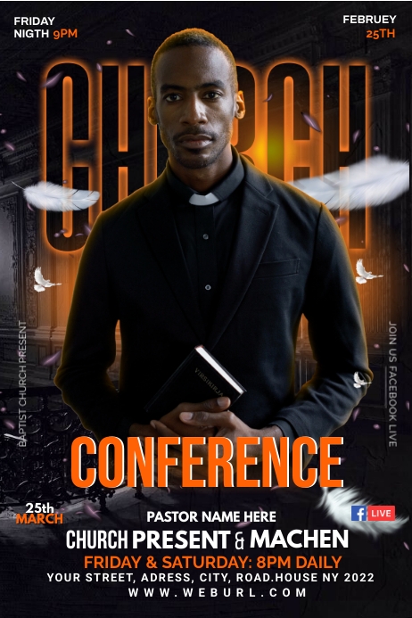 Church Conference flyer Template | PosterMyWall