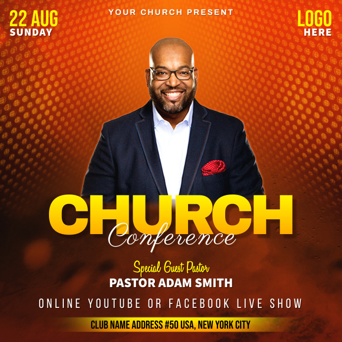 Church conference flyer design Template | PosterMyWall
