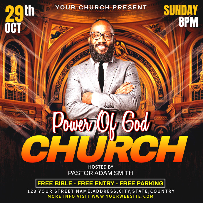 Church conference flyer design Template | PosterMyWall