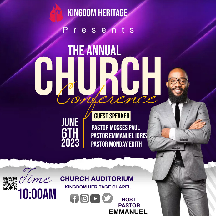 CHURCH CONFERENCE FLYER | PosterMyWall