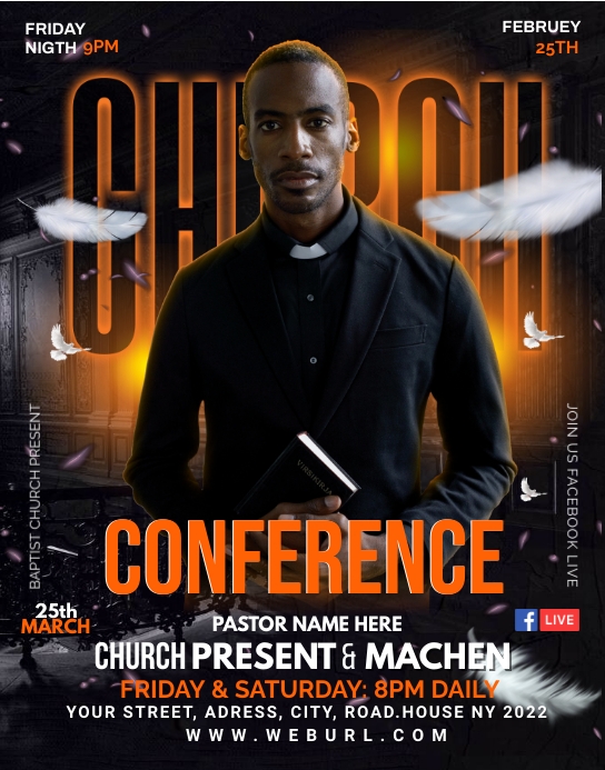 Church Conference flyer Template | PosterMyWall