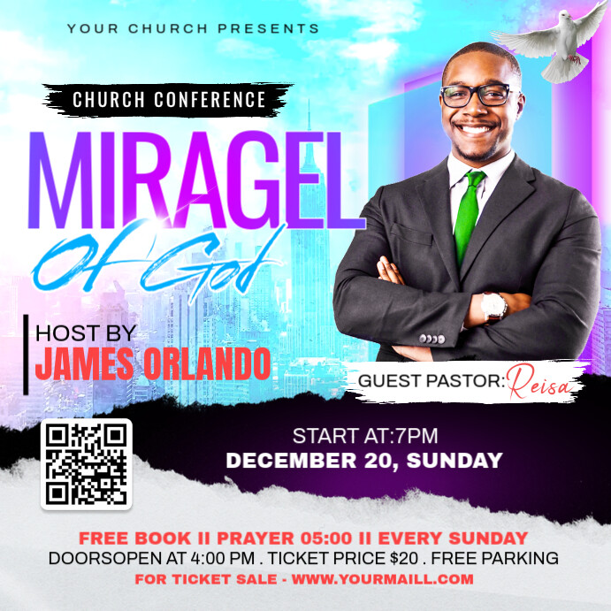 Church conference flyer Template | PosterMyWall