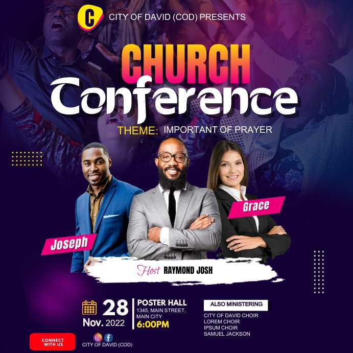 CHURCH CONFERENCE FLYER Template | PosterMyWall