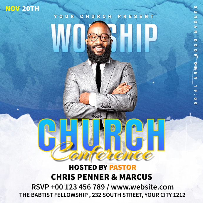 church conference flyer Template | PosterMyWall