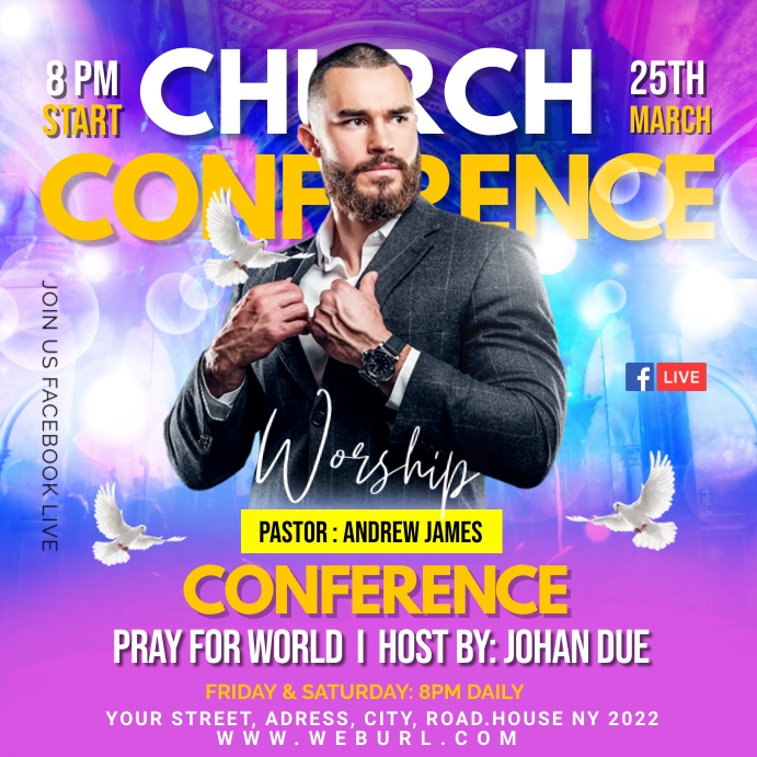church conference flyer Template | PosterMyWall