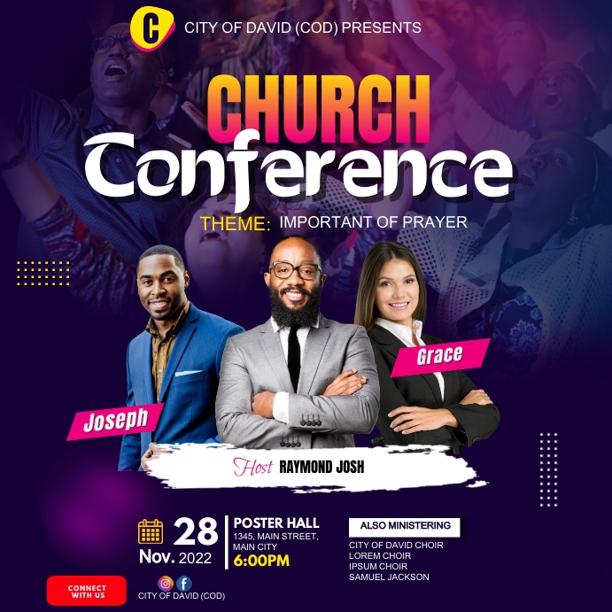 CHURCH CONFERENCE FLYER Template | PosterMyWall