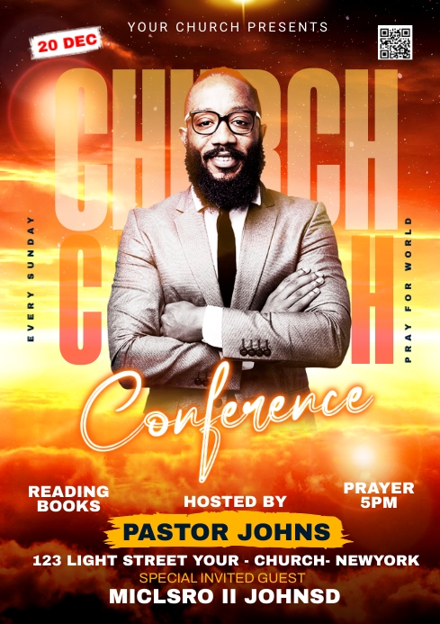 Church Conference flyer Template | PosterMyWall