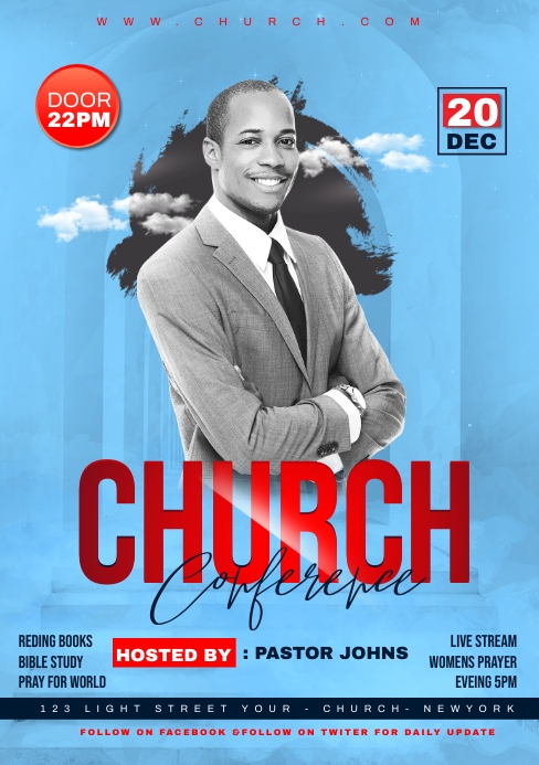 Church Conference flyer Template | PosterMyWall