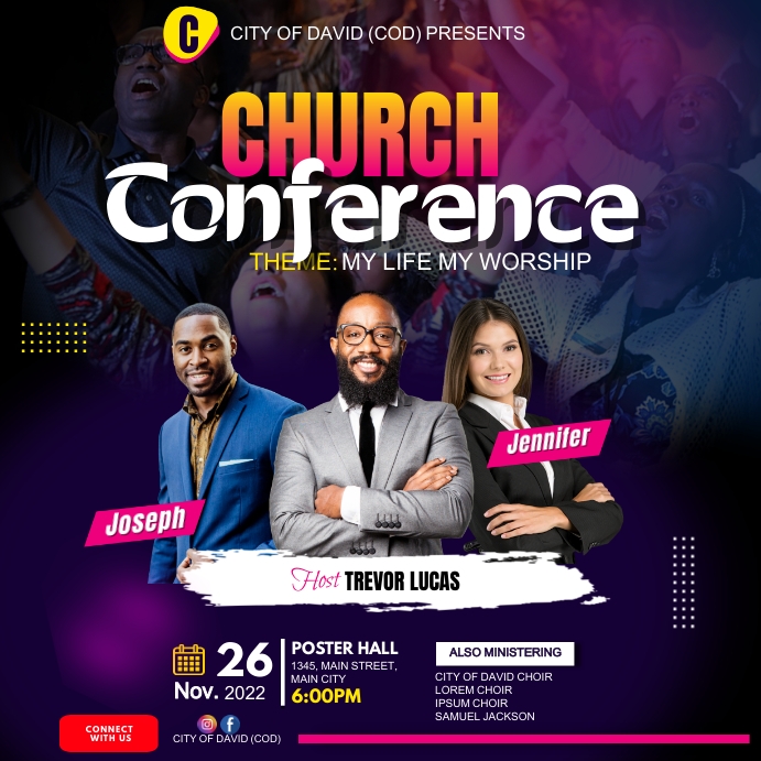 CHURCH CONFERENCE FLYER Template | PosterMyWall