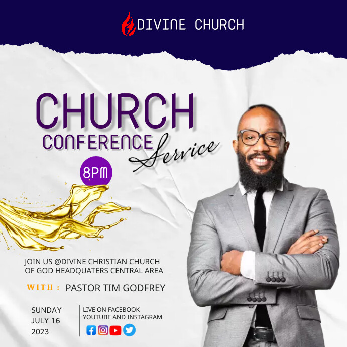 church conference flyer design Template | PosterMyWall