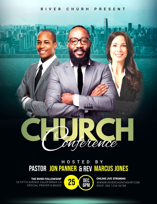 Church Conference Flyer Template | PosterMyWall
