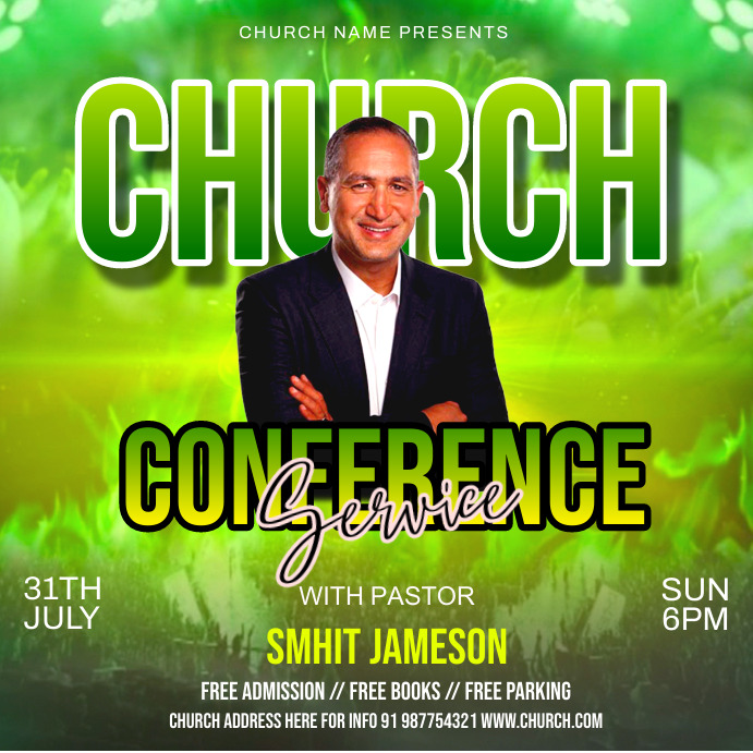 church conference flyer template | PosterMyWall