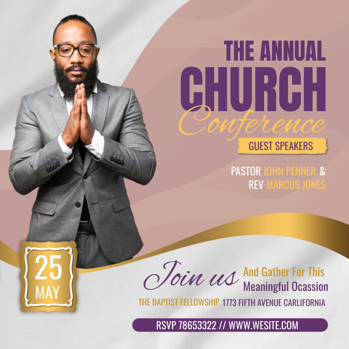CHURCH CONFERENCE MEETING Template | PosterMyWall