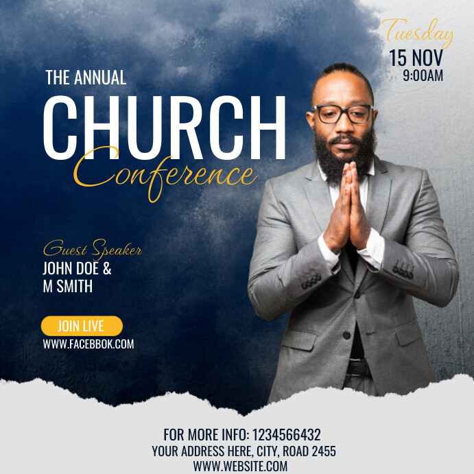 CHURCH CONFERENCE MEETING Template | PosterMyWall