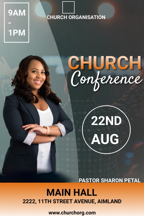 CHURCH CONFERENCE POSTER Template | PosterMyWall