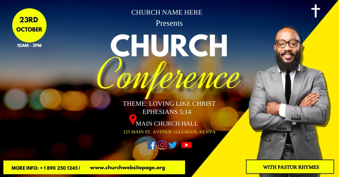 church conference poster Template | PosterMyWall