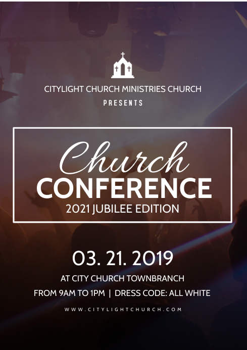 CHURCH CONFERENCE POSTER Template | PosterMyWall