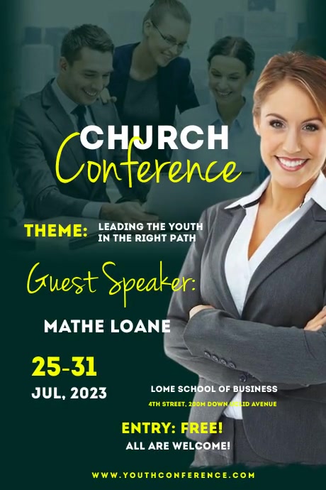 CHURCH CONFERENCE POSTER Template | PosterMyWall
