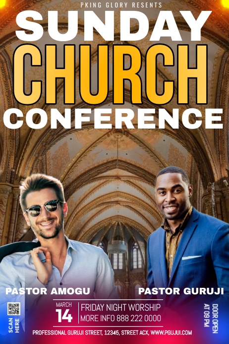 Modèle church conference poster | PosterMyWall