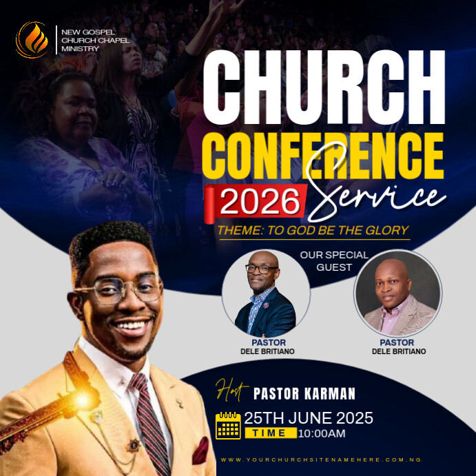 Plantilla de church conference poster template | PosterMyWall
