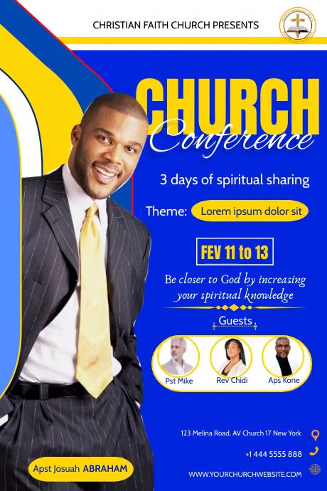 church conference poster template | PosterMyWall