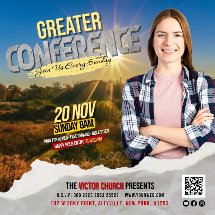 church conference service Template | PosterMyWall