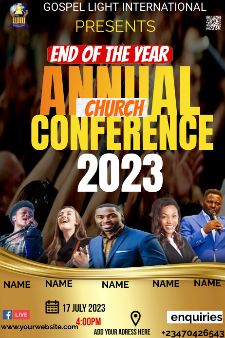 Copia de church conference template | PosterMyWall