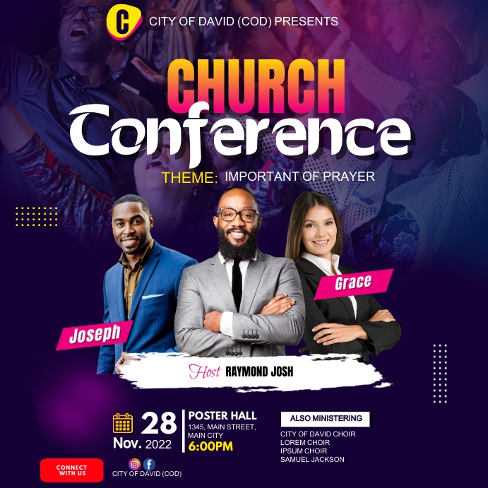 church conference template | PosterMyWall