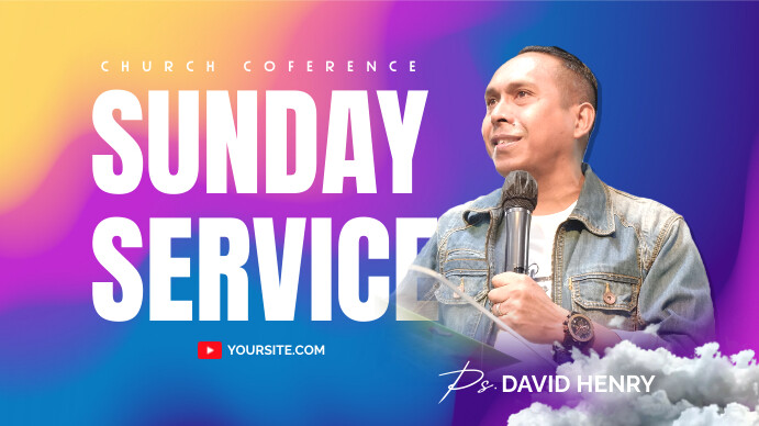 Church conference Thumbnail Youtube Gradient Template | PosterMyWall