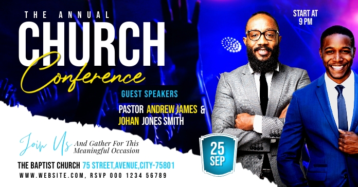 Church Conference video ad Template | PosterMyWall